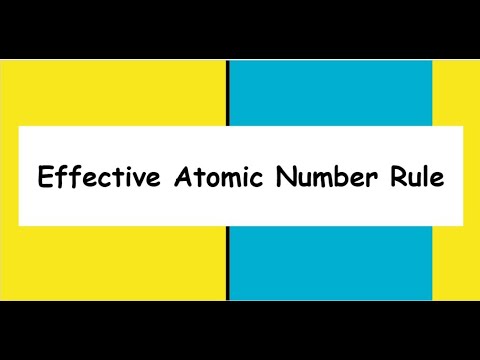 Effective Atomic Number Rule - YouTube