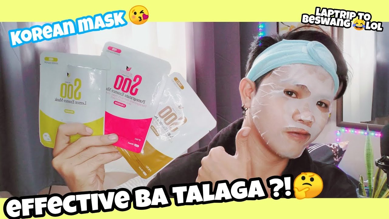 SOO LEMON ESSENCE MASK 3 FLAVOR MASK. KOREA MASK EFFECTIVE BA TALAGA ...
