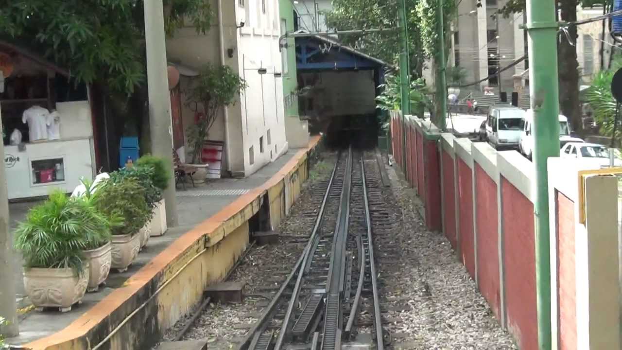 Riding the cogwheel trolley up Corcovado part 1, Rio de Janeiro, Brazil ...
