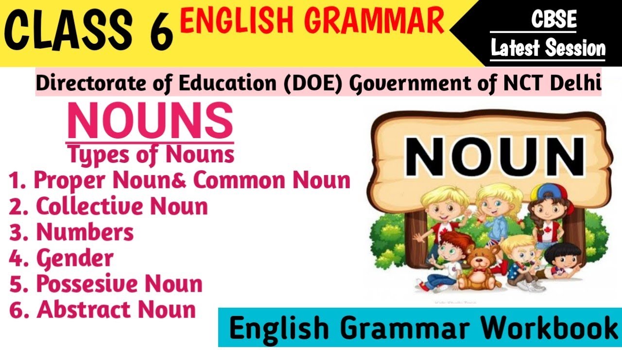 Class 6 Nouns English Grammar Workbook by DOE Government Latest Edition ...
