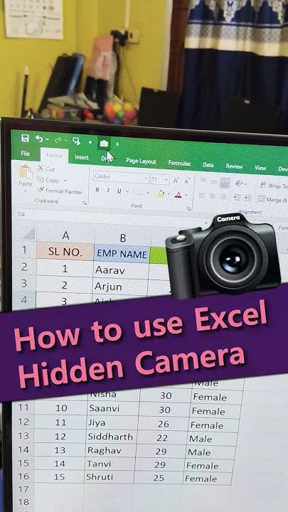 🔥 Hidden Camera 📷 in Excel 🔥 Advance Excel Tricks #ytshorts #shorts #ytviral #excel - YouTube