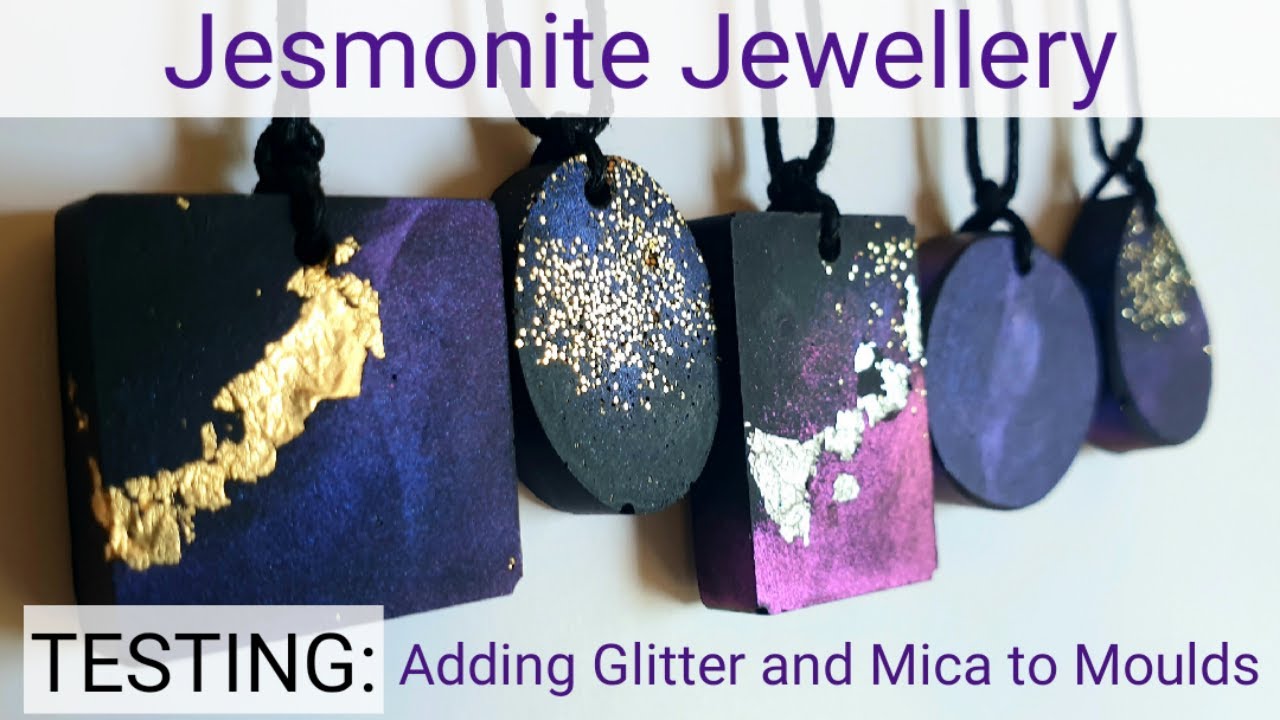 Jesmonite Jewellery: Testing Glitter and Mica in Moulds - YouTube