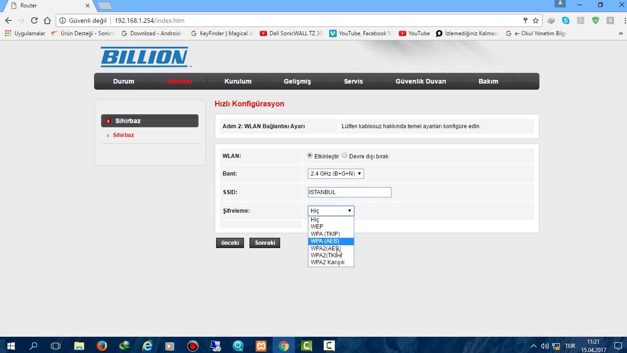 Billion Bipac 5500N R3 ADSL Modem Kurulumu Sesli Anlatım - YouTube