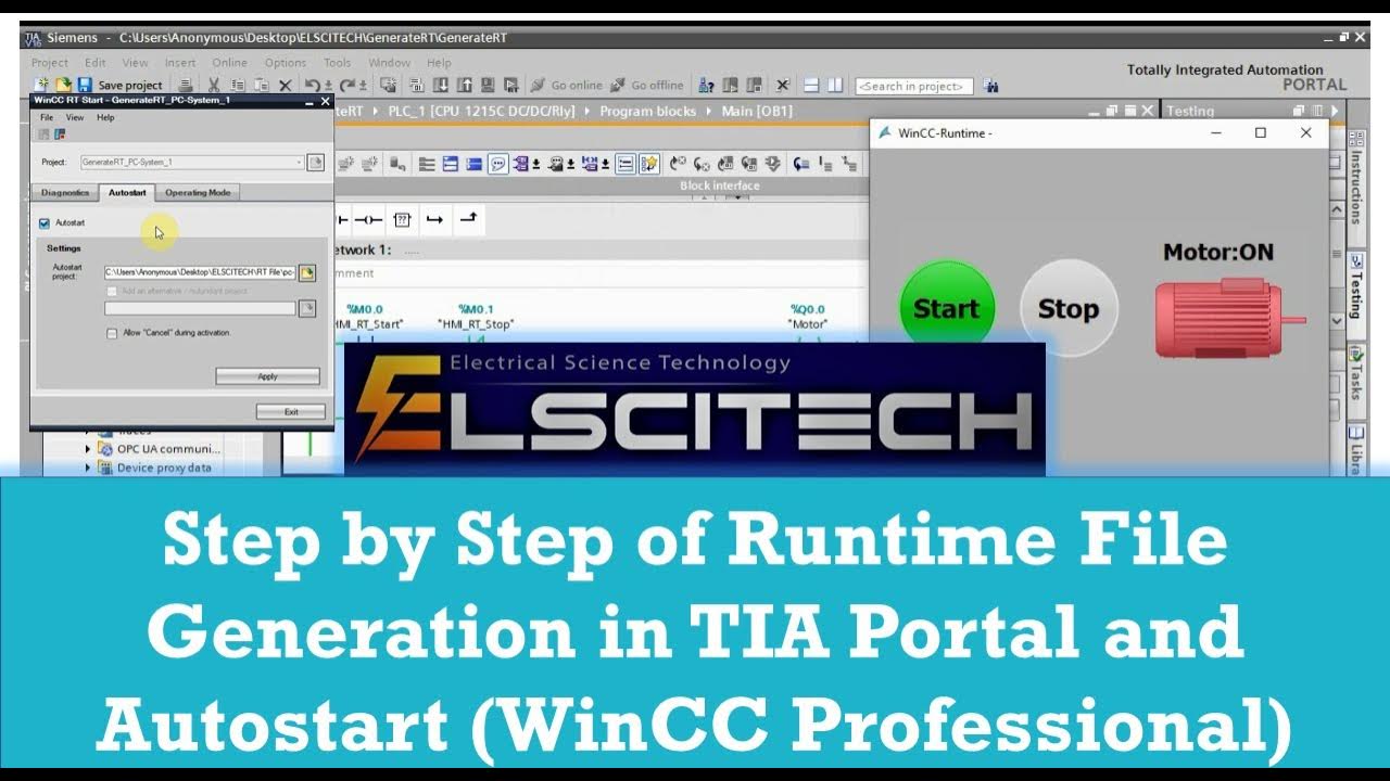 Step by Step of Runtime File Generation in TIA Portal and Autostart ...