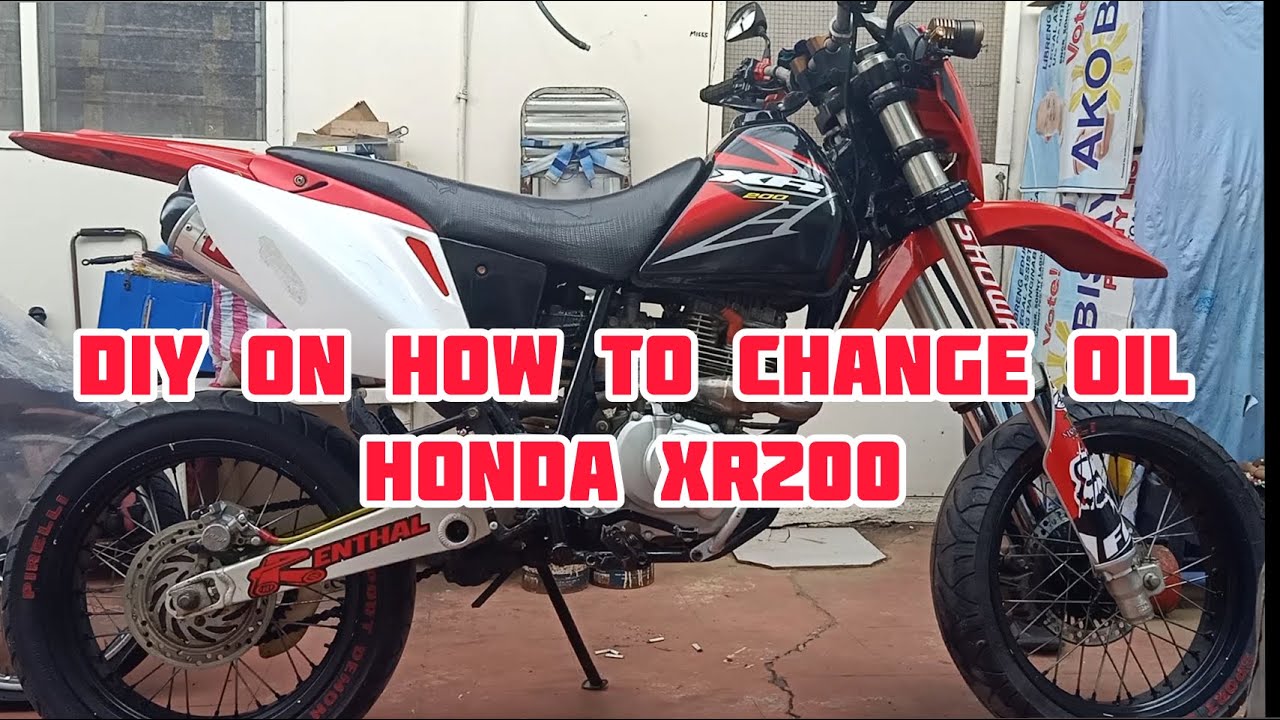 DIY/How to change oil Honda XR200/For Beginners and Step by Step/Biker ...