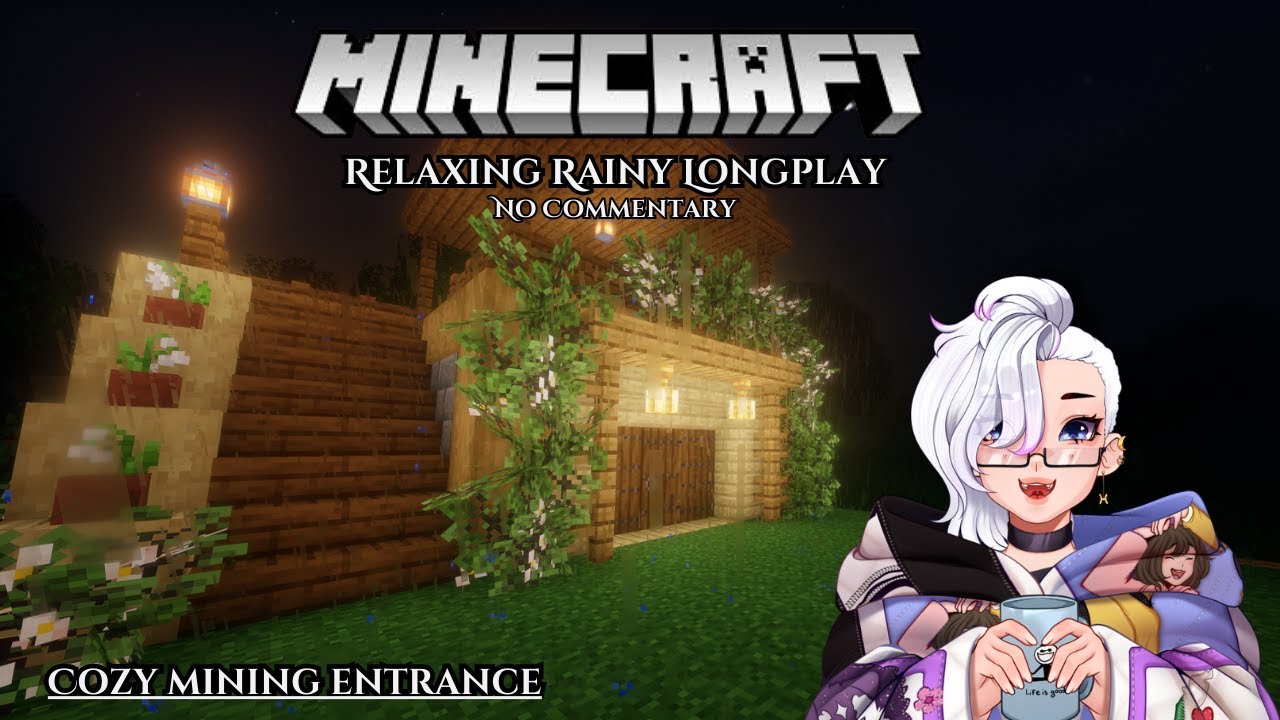 Relax in the Rain - Minecraft Relaxing Longplay (No Commentary) - Cozy ...