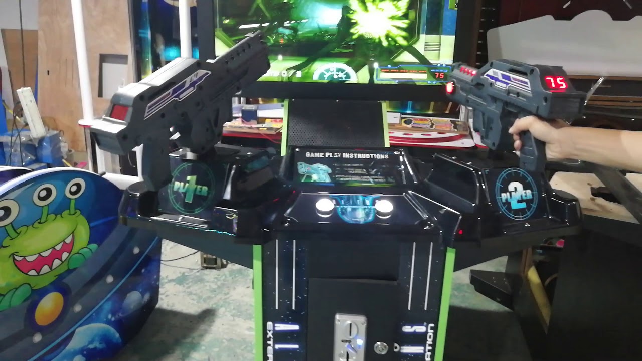 Aliens Shooting Arcade: Coin Operated Shooting Game Machine - YouTube