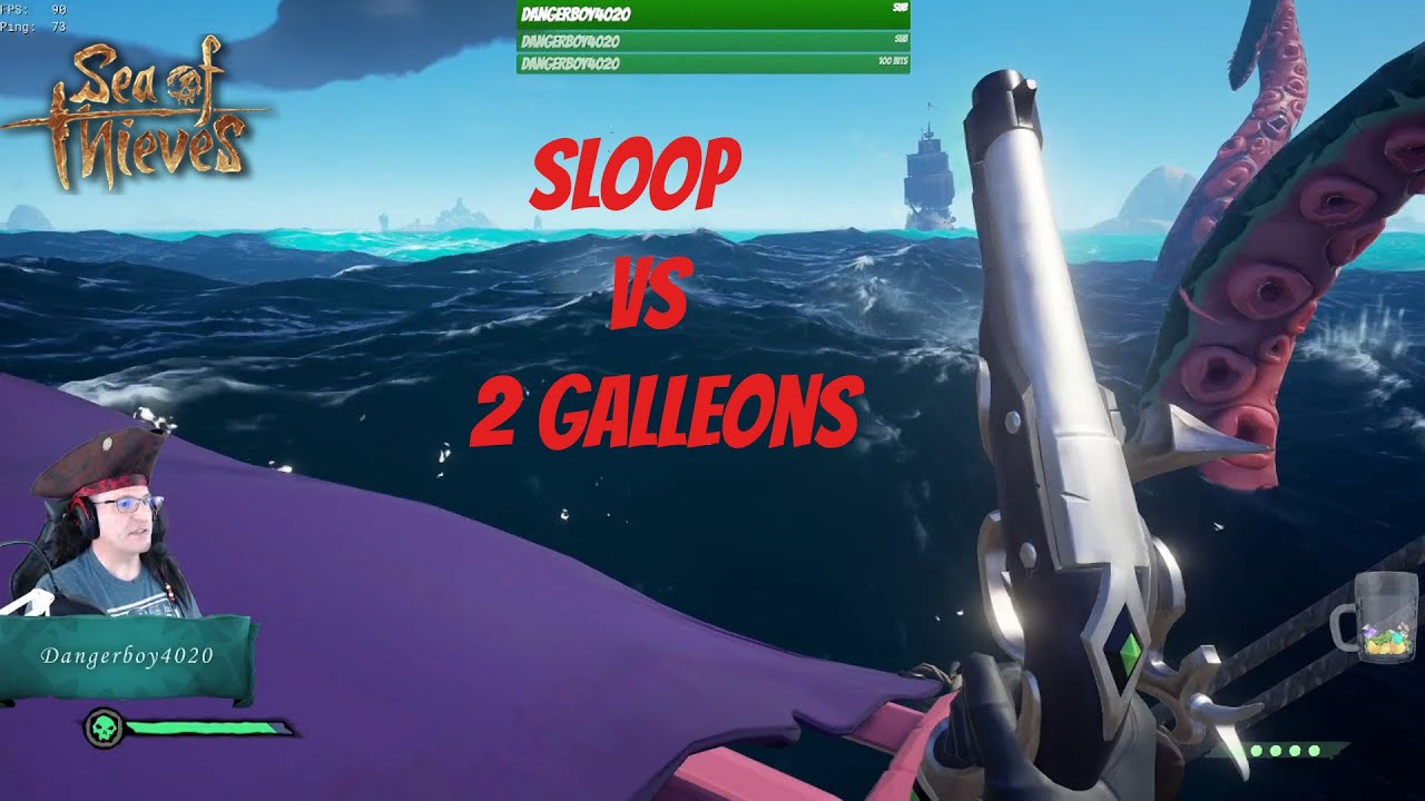 INSANE Fort of the Damned steal vs TWO GALLEONS - Sea of Thieves - YouTube