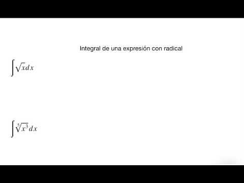 Integral de un radical - YouTube