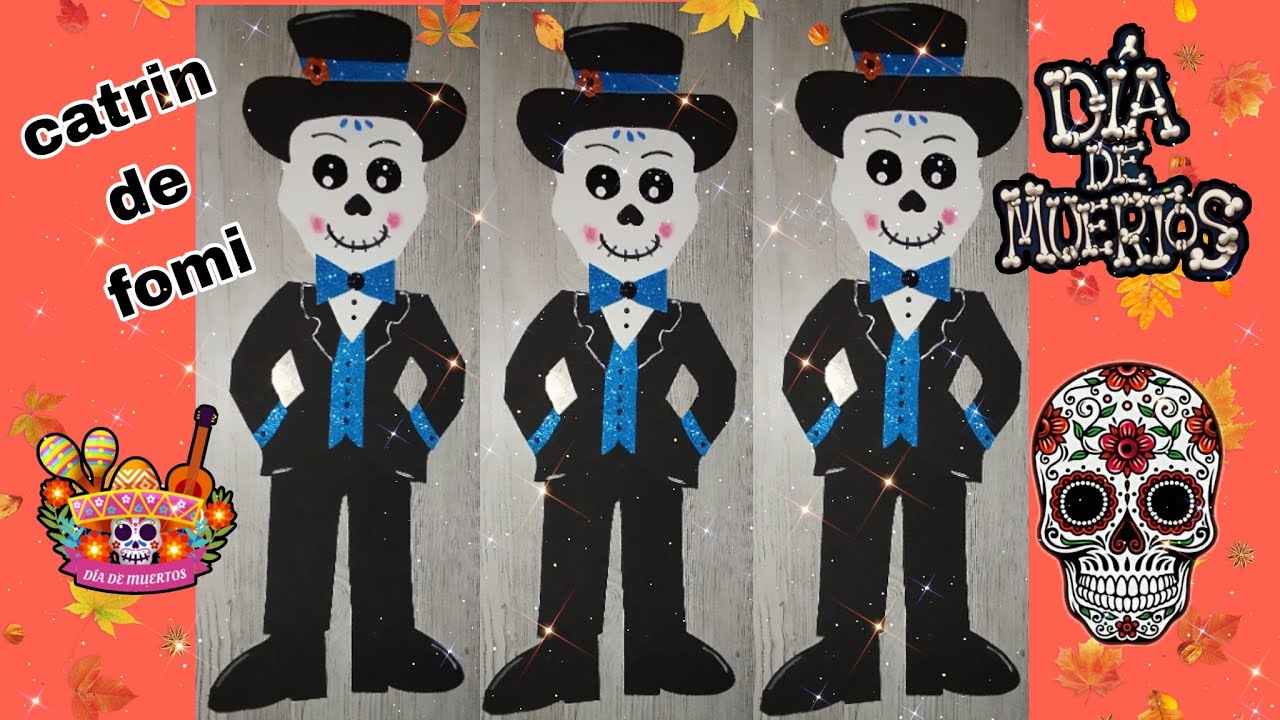‼️CREA UN CATRIN DE FOMI PARA HALLOWEEN Y DIA DE MUERTOS‼️ Manualidades ...