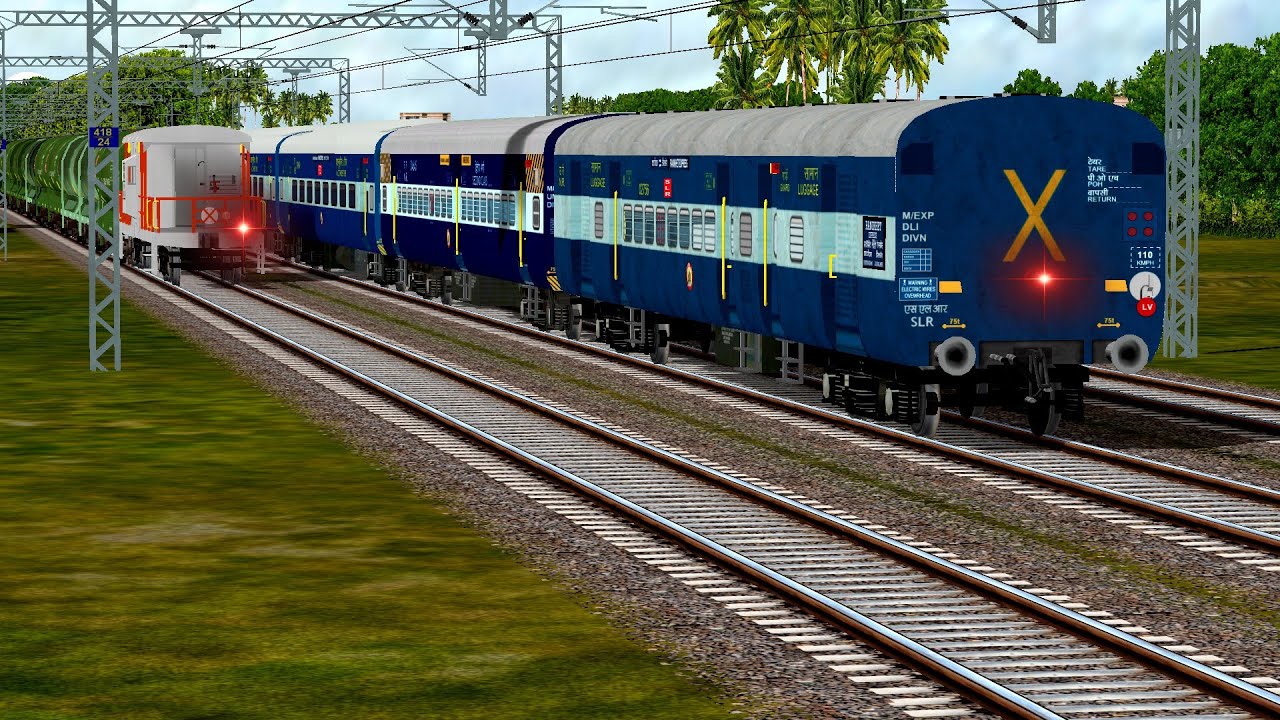 12129 Azad Hind Express | Rail India Route | Open Rails Journey Part 2 ...