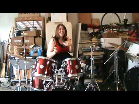 Meg at drums - YouTube
