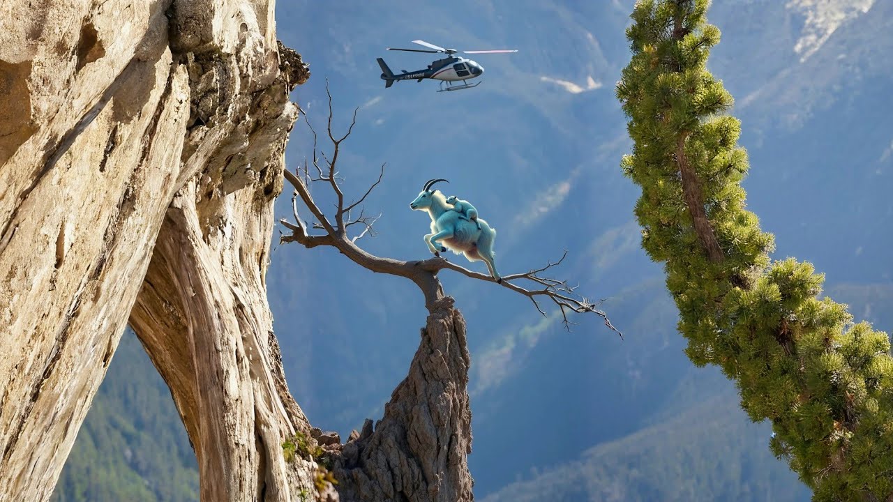Goat’s Daring Leap! 🐐🚁 A Mother’s Unstoppable Instinct! - YouTube