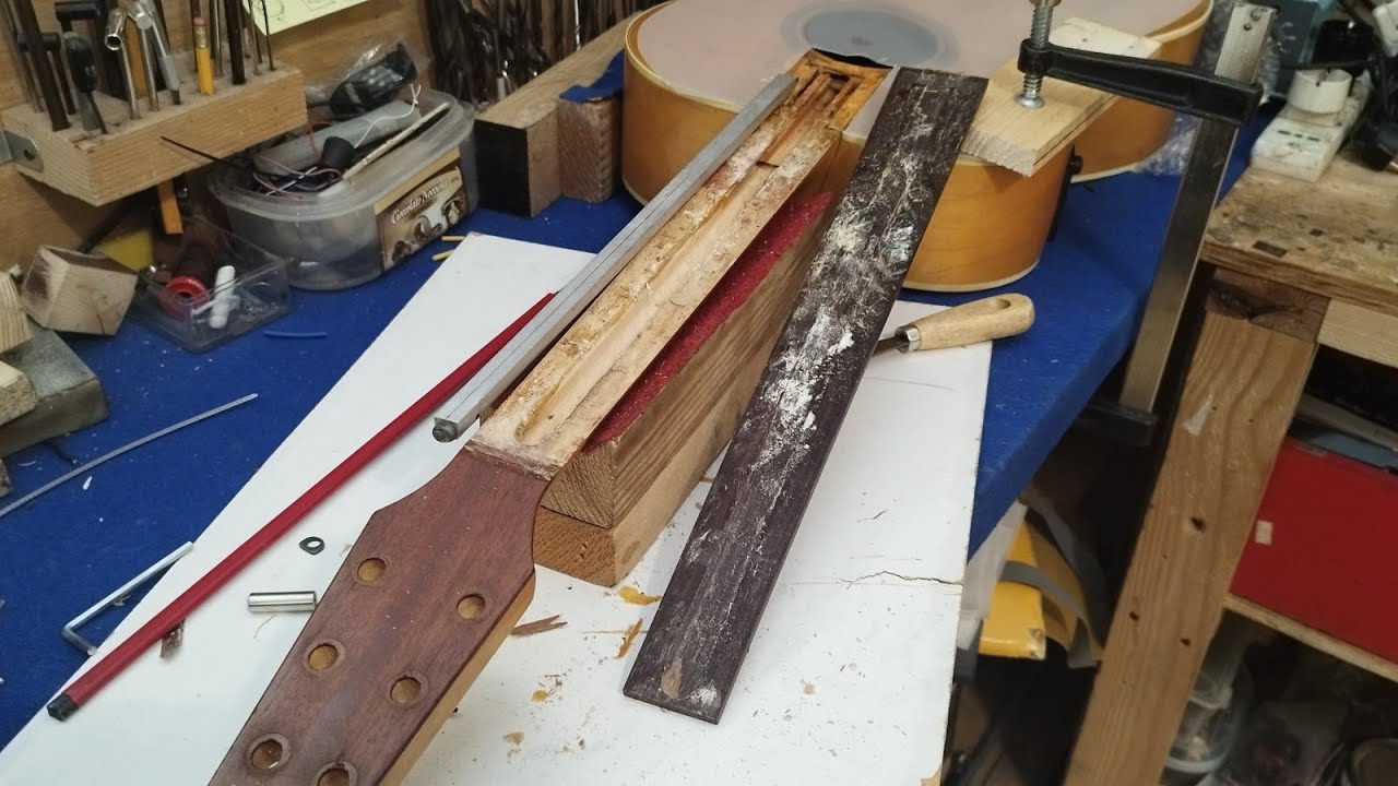 Landola acustic guitar Truss rod remove. - YouTube