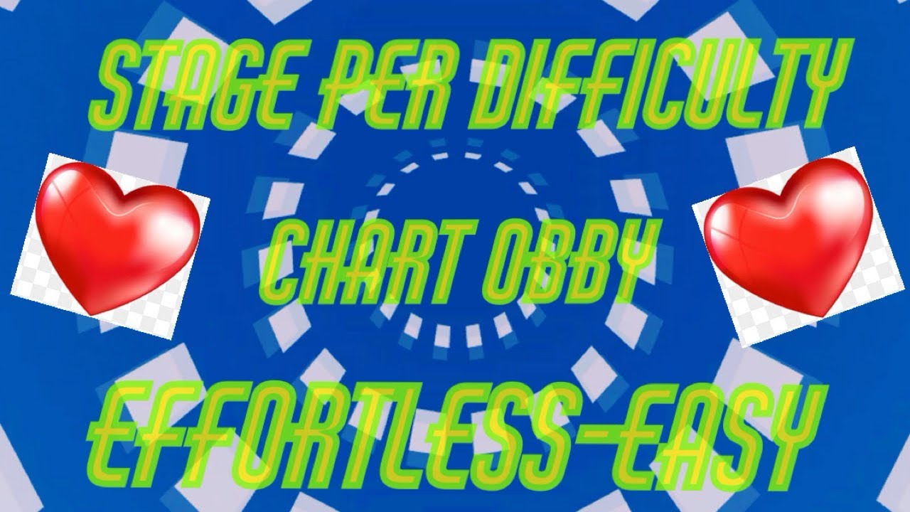 Playing Stage Per Difficulty Chart Obby (Effortless-Easy) PT 1 - YouTube