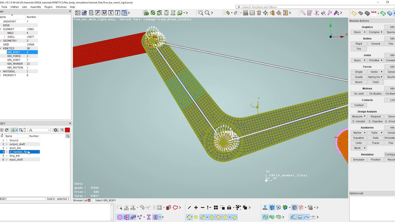 Flex Body Simulation with ANSA KINETICS Part 4: Converting rigid to ...