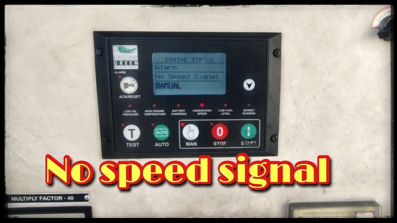 No Speed Signal |Genarator not Starting Problem|#shorts - YouTube