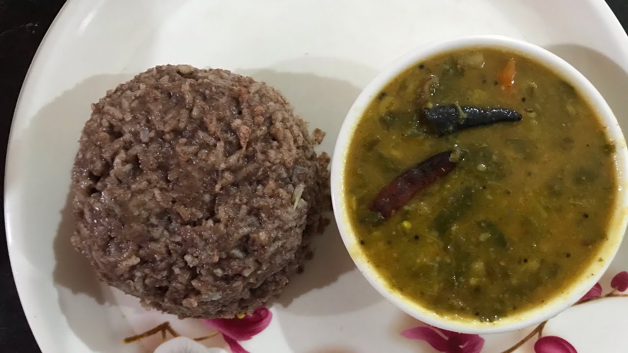 Simple and healthy RAGI SANKATI with thotakura pulusukura recipe in ...
