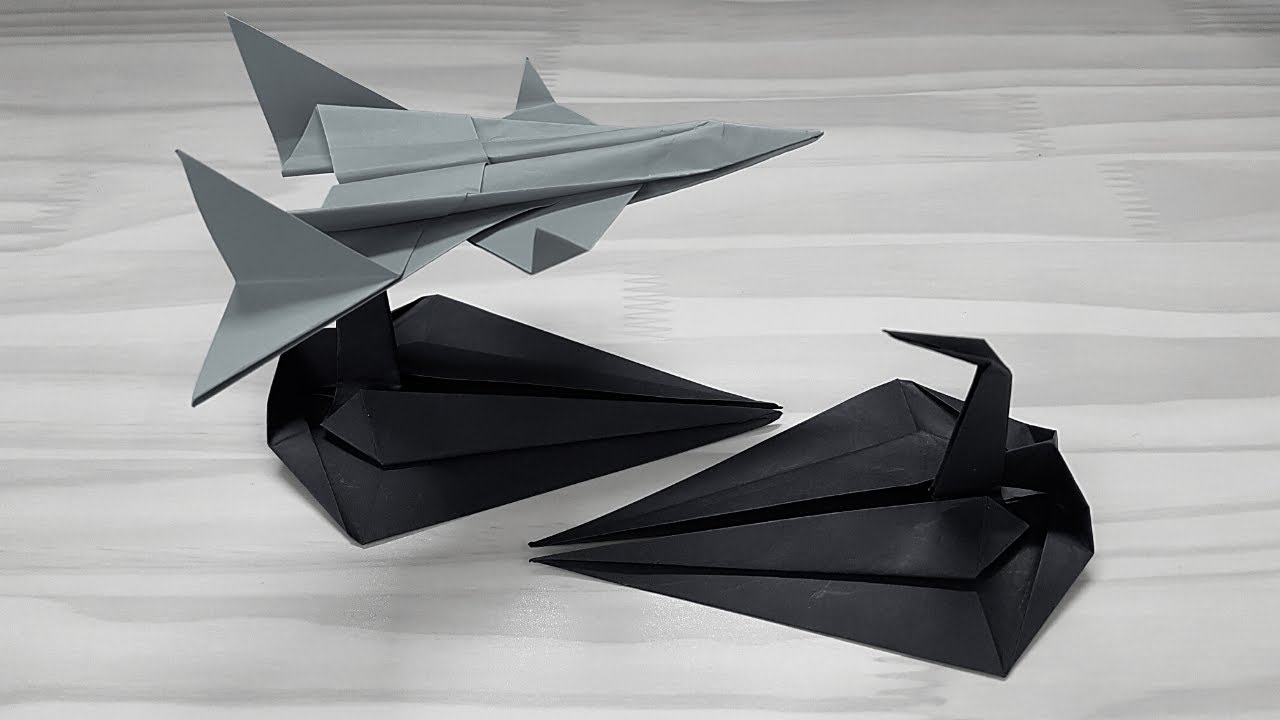 How to make a paper airplane display stand-origami airplane stand ...