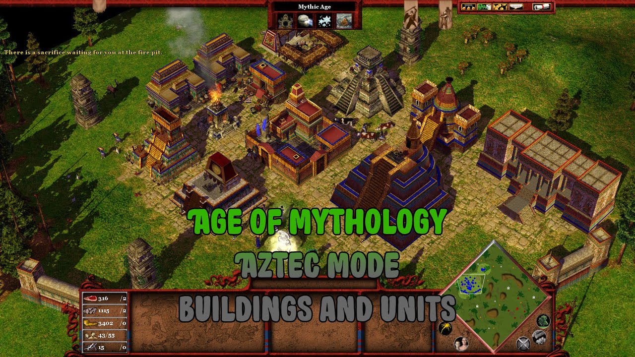 Aztec Mode All Buildings and Units | Age Of Mythology - YouTube