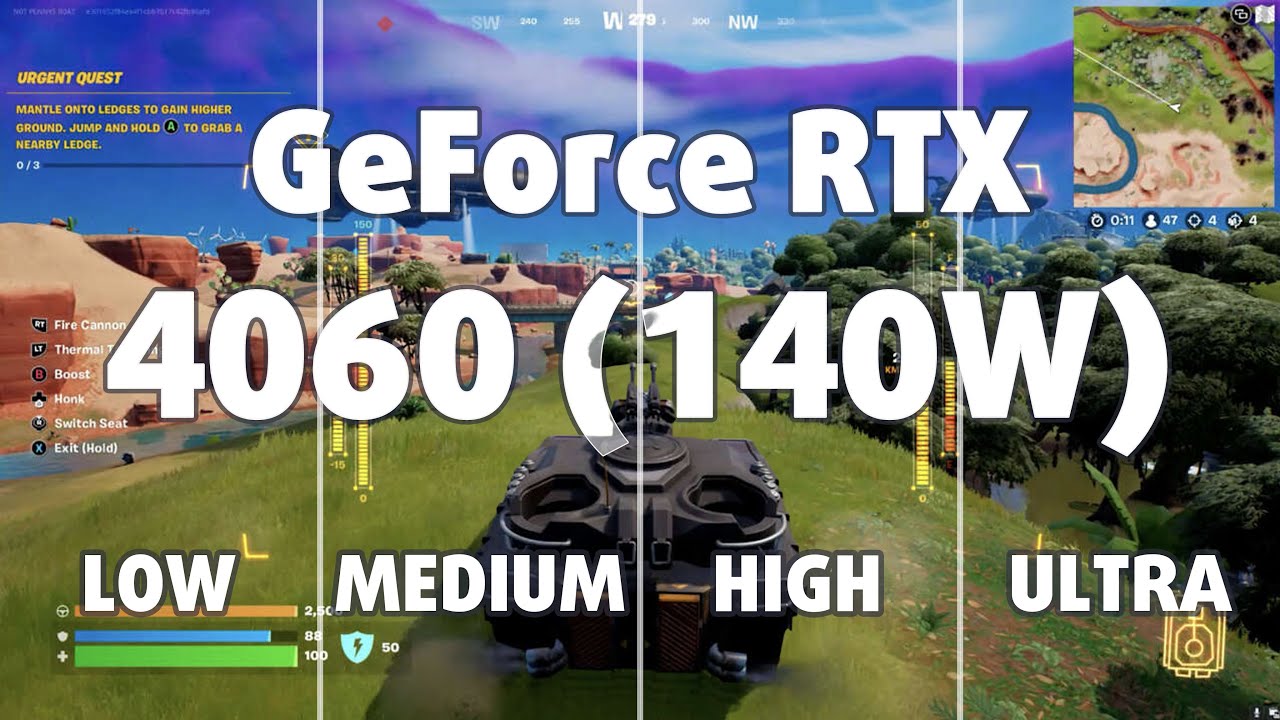 🎮 NVIDIA GeForce RTX 4060 [Laptop, 140W] - Fortnite gameplay benchmarks ...