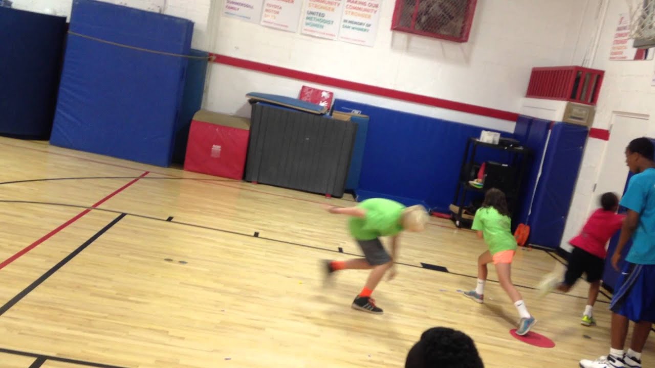 Kick ball with the kids in field home run - YouTube