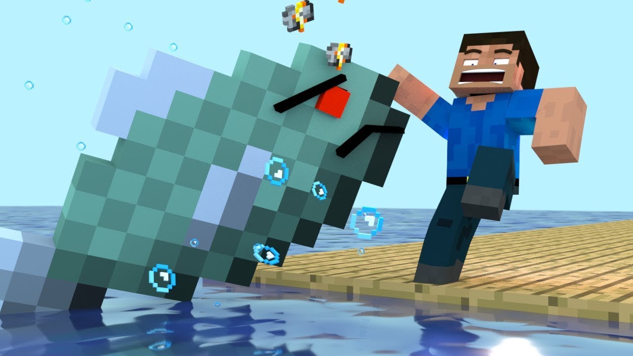 How to fish in minecraft (minecraft animation) - YouTube