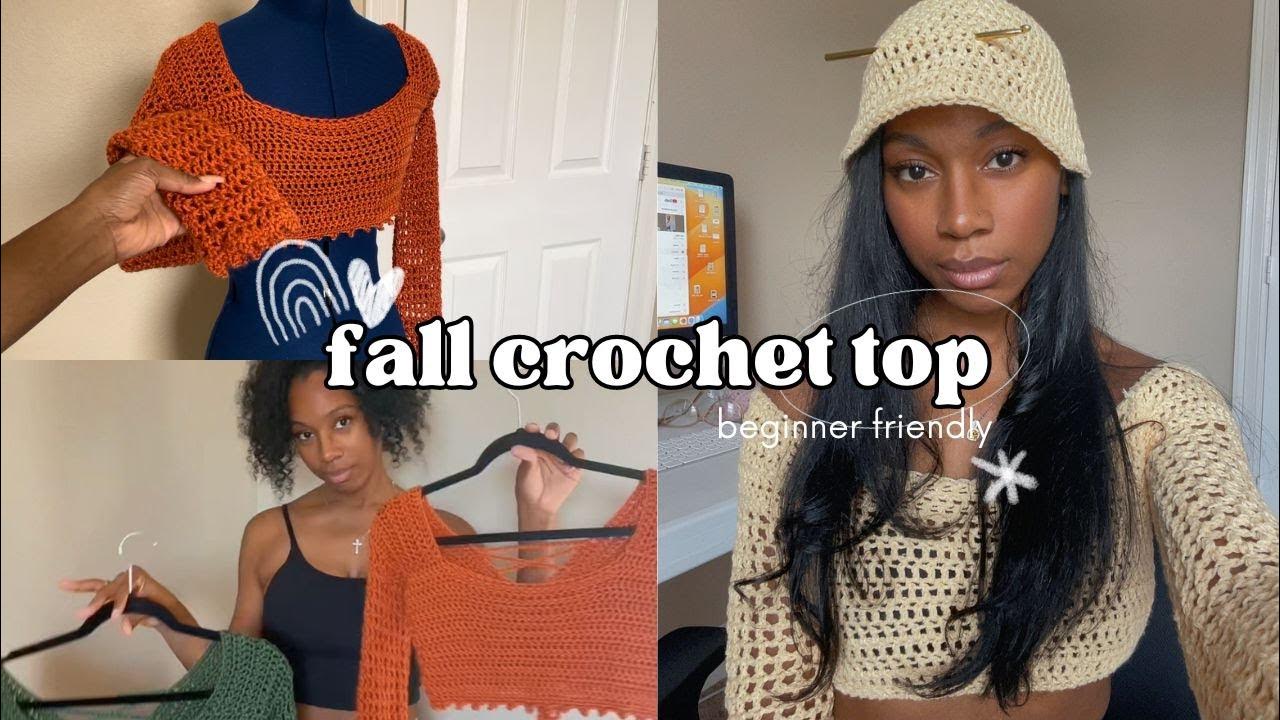 Beginner Crochet Top Pattern | Long Sleeve Crochet Top | Beginner ...