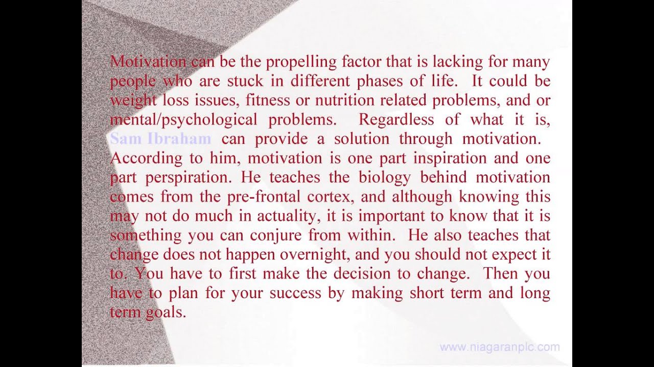 Sam Ibraham -- Motivational Health & Wellness Promoter - YouTube