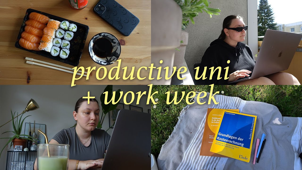 productive uni + work week: organizing, studying, gym, cleaning etc ...