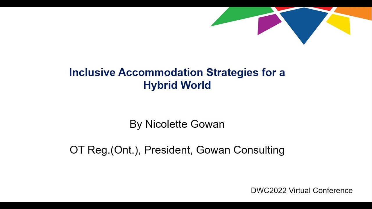 DWC2022 Short Presentation by Nicolette Gowan. Inclusive Accommodation ...