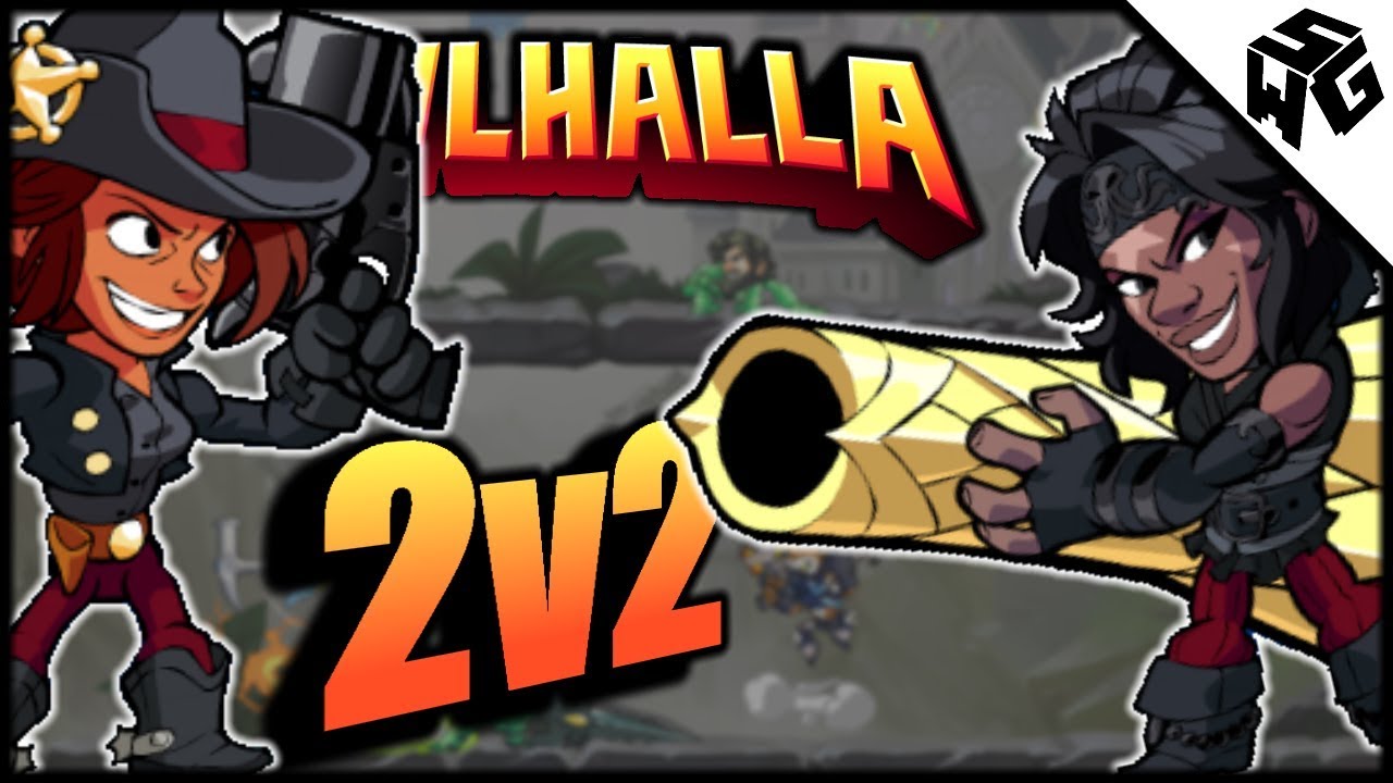 Diamond Ranked 2v2's - Brawlhalla Gameplay :: Cannon/Blaster Practice - YouTube