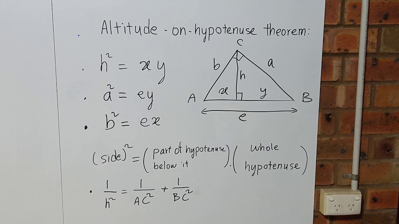 Altitude hypotenuse theorem - YouTube