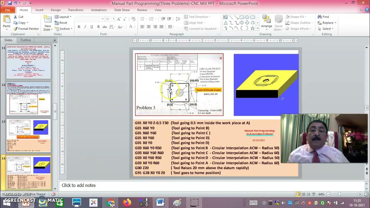 CNC Manual Part programming-Milling- Demo-Fanuc Milling Simulation ...