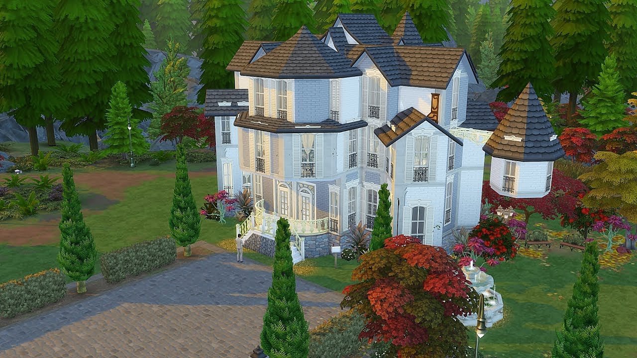 The Sims 4 Speed Build | Magic Mansion part 1 - base | No CC | link to ...