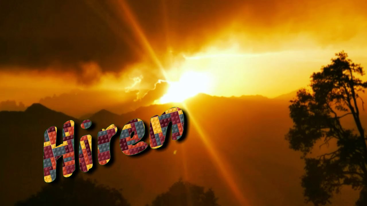 Hiren name best amazing font style and design - YouTube