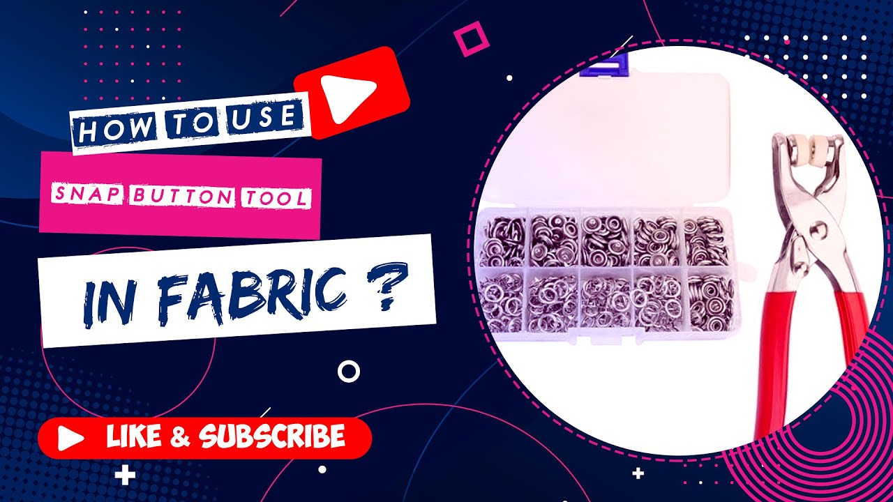 How to use snap button tool in fabric ? - YouTube