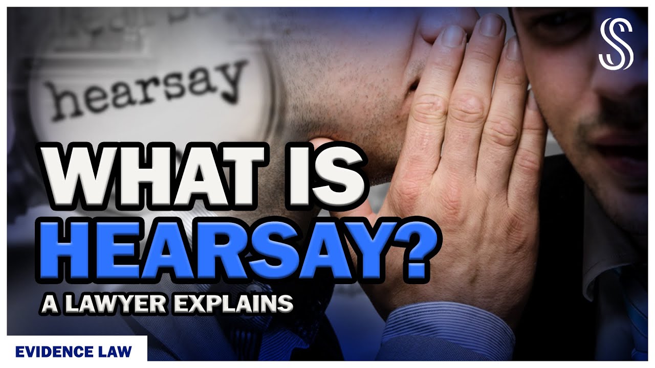Understanding Evidence: Hearsay Explained! #lawyer #evidence - YouTube