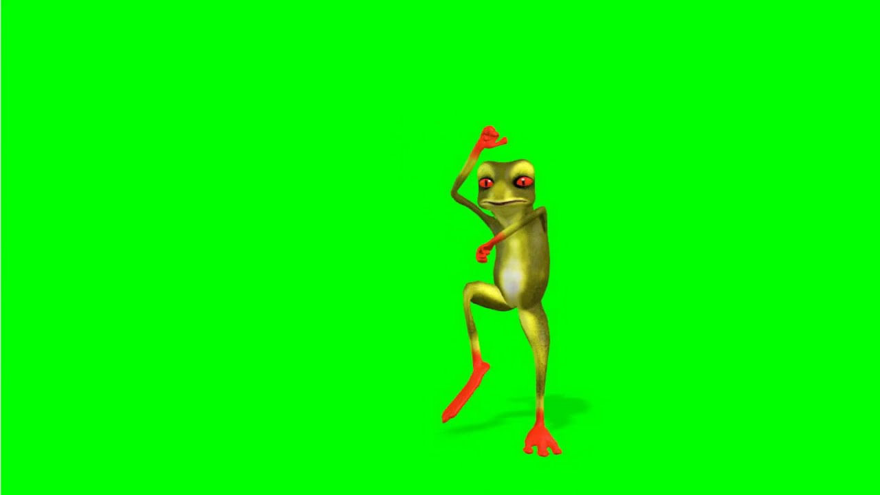 frog toon funny dance green screen - YouTube
