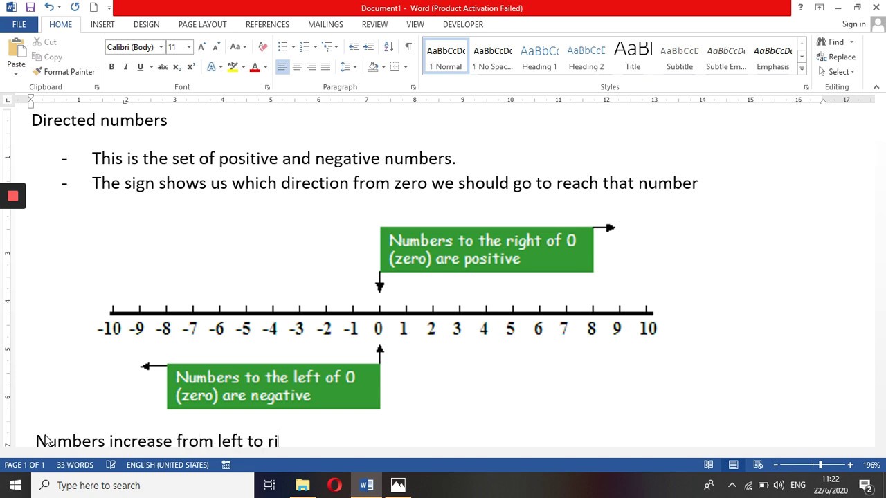 Directed numbers - Positive and negative numbers - Zimsec form 1 - YouTube