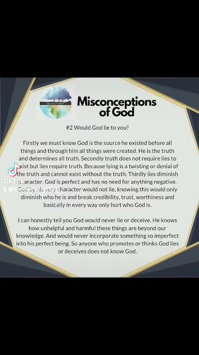 misconceptions of God pt 2 - YouTube