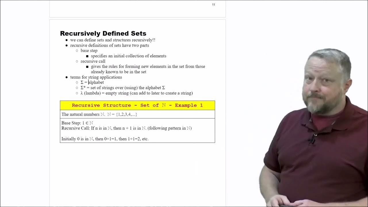 7 - Recursively Defined Sets - YouTube
