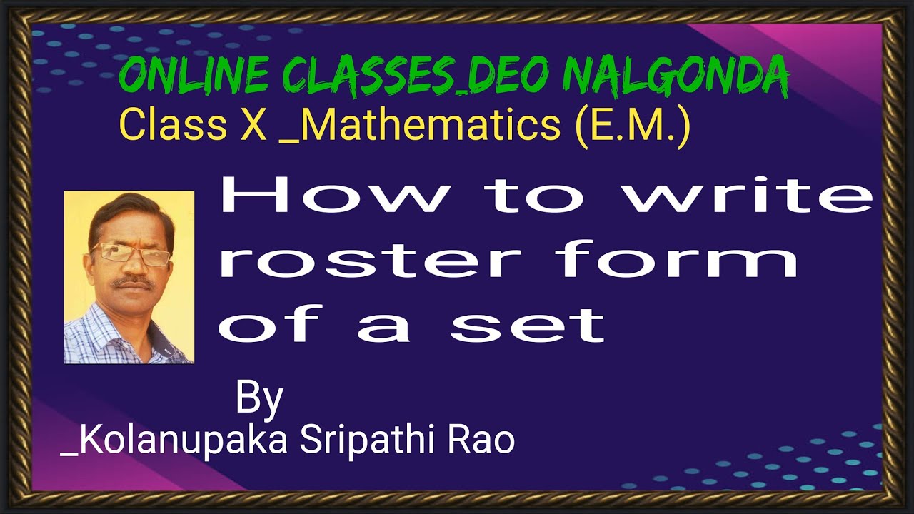 How to write roster form of a set when set builder form given _ class X ...