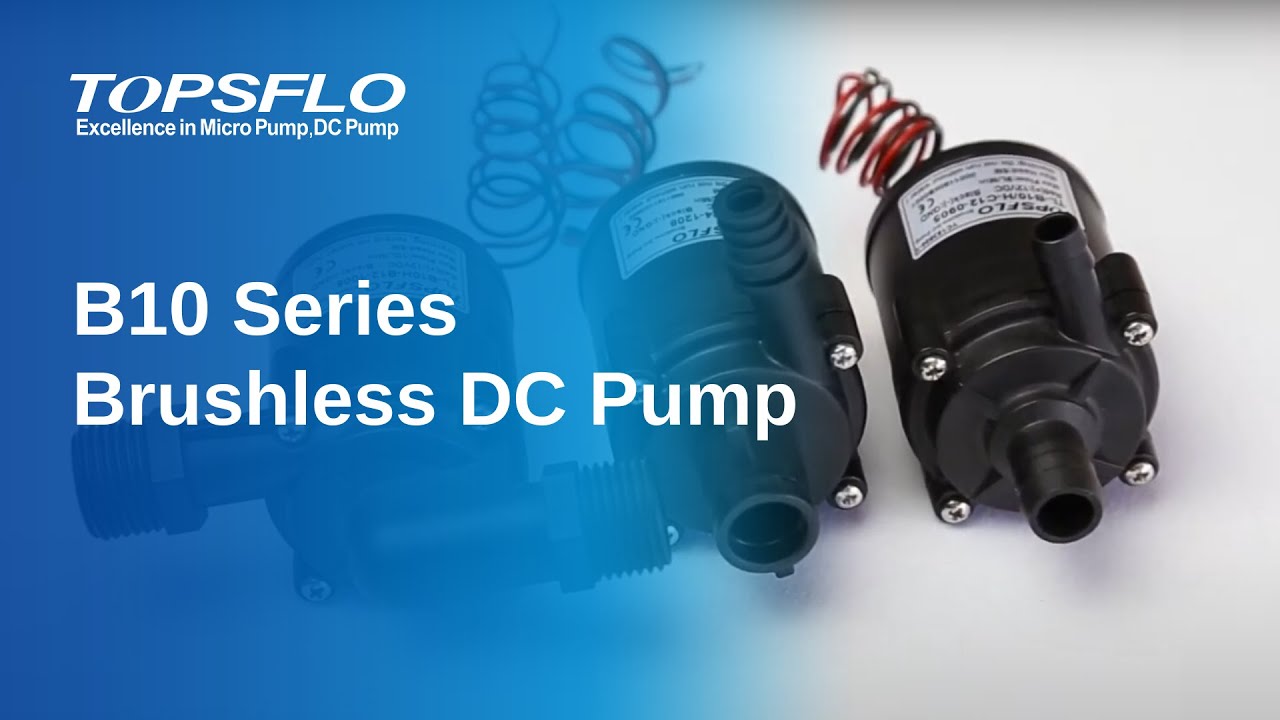 TOPSFLO B10 Brushless dc pump motor 12v 24v - YouTube