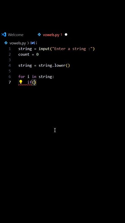 Python programming question to count vowel in a string.. #shorts #youtubeshorts #youtube - YouTube