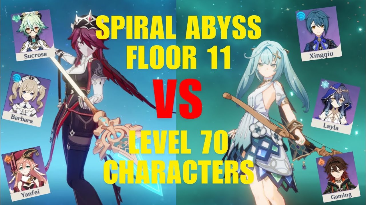 Spiral Abyss Floor 11 with LEVEL 70 Characters | Genshin Impact 5.0 ...