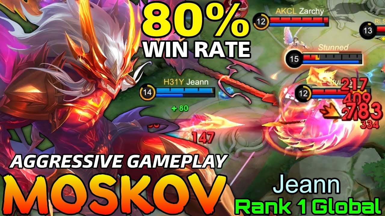 80% Win Rate Moskov Aggressive Gameplay - Top 1 Global Moskov by Jeann ...