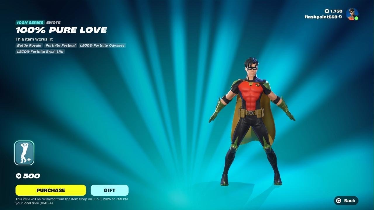 Fortnite 100% Percent Pure Love Emote Showcase - YouTube