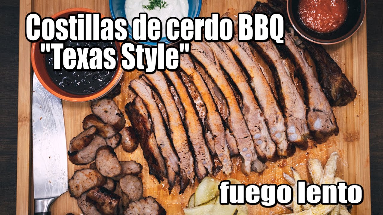 Antes que CENES “MIRA ESTO”Costillas de cerdo BBQ estilo Texas, a fuego ...