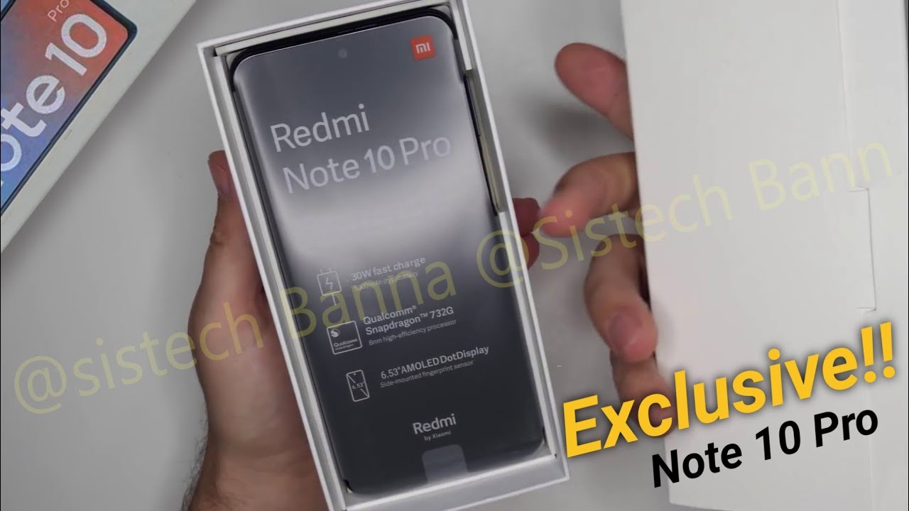 Redmi Note 10 Pro | Exclusive retail box Leaked | Amoled Display ...